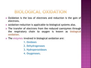 Biological oxidation | PPTX