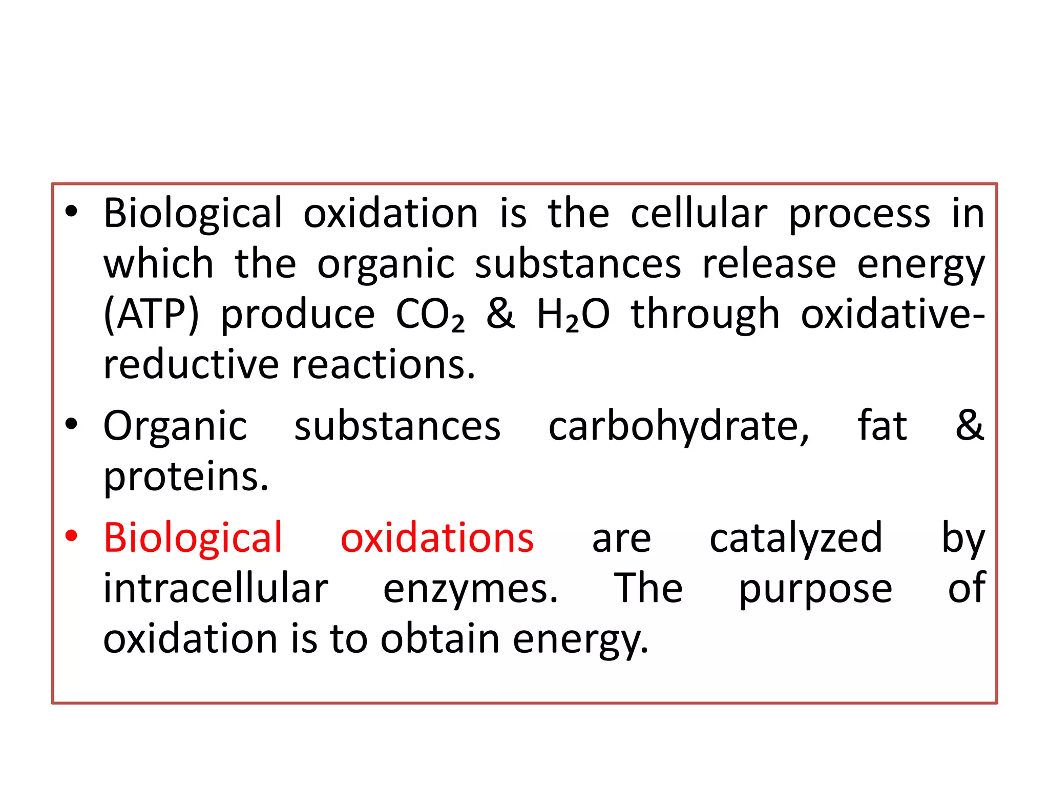 Biological oxidation | PPTX