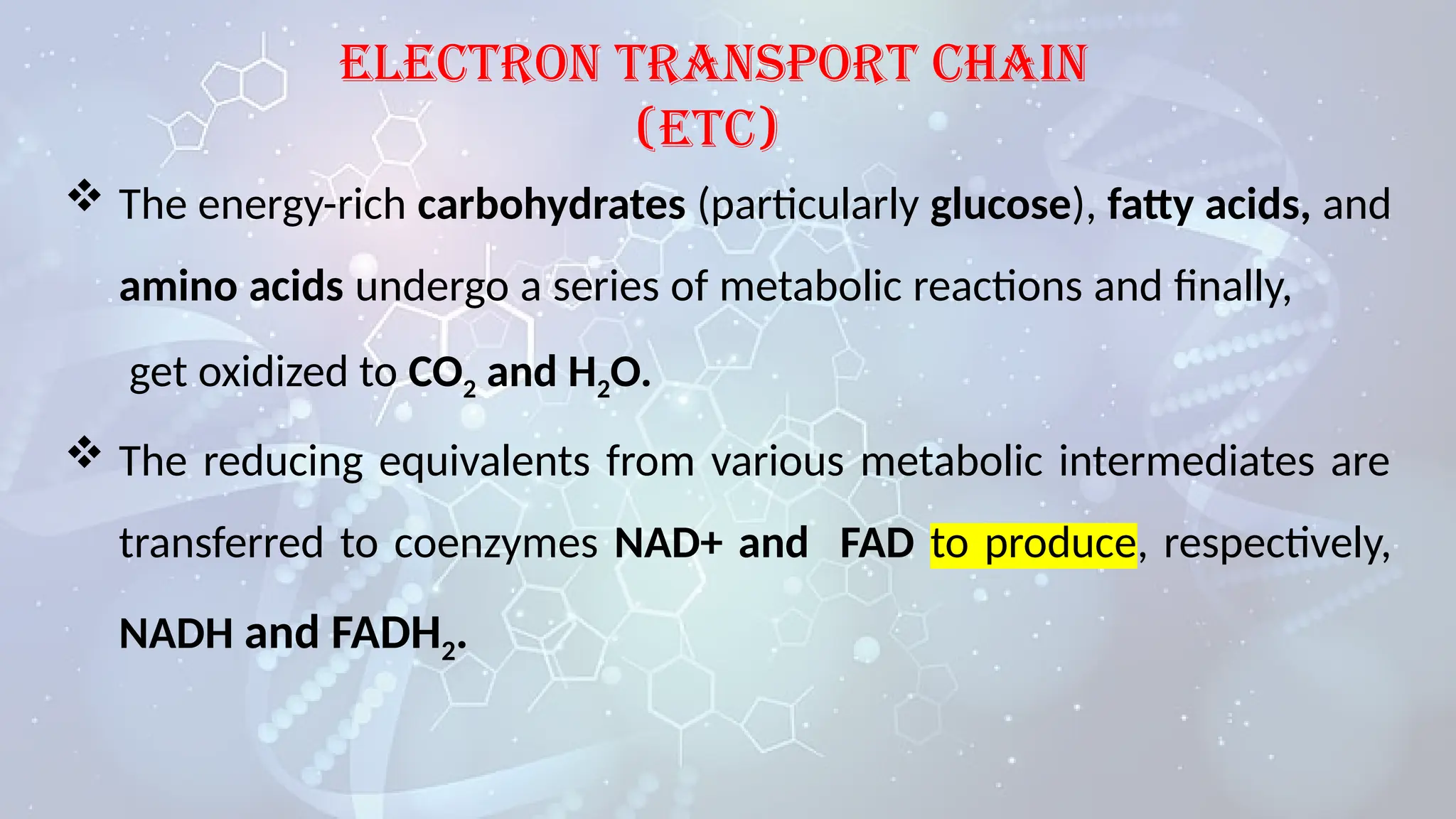 Biological Oxidation and Electron Transport Chain | PPTX