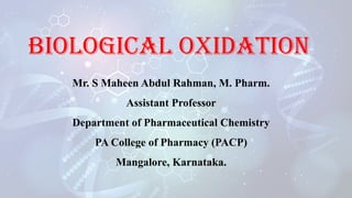 Biological Oxidation and Electron Transport Chain | PPTX