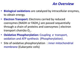 Biological oxidation i | PPTX