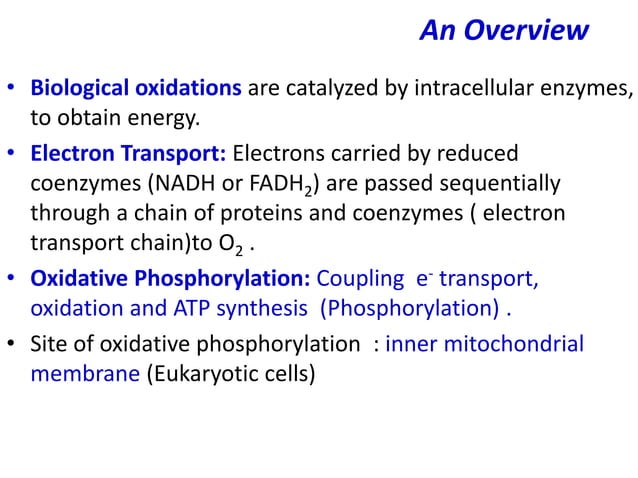 Biological oxidation i | PPTX | Chemistry | Science