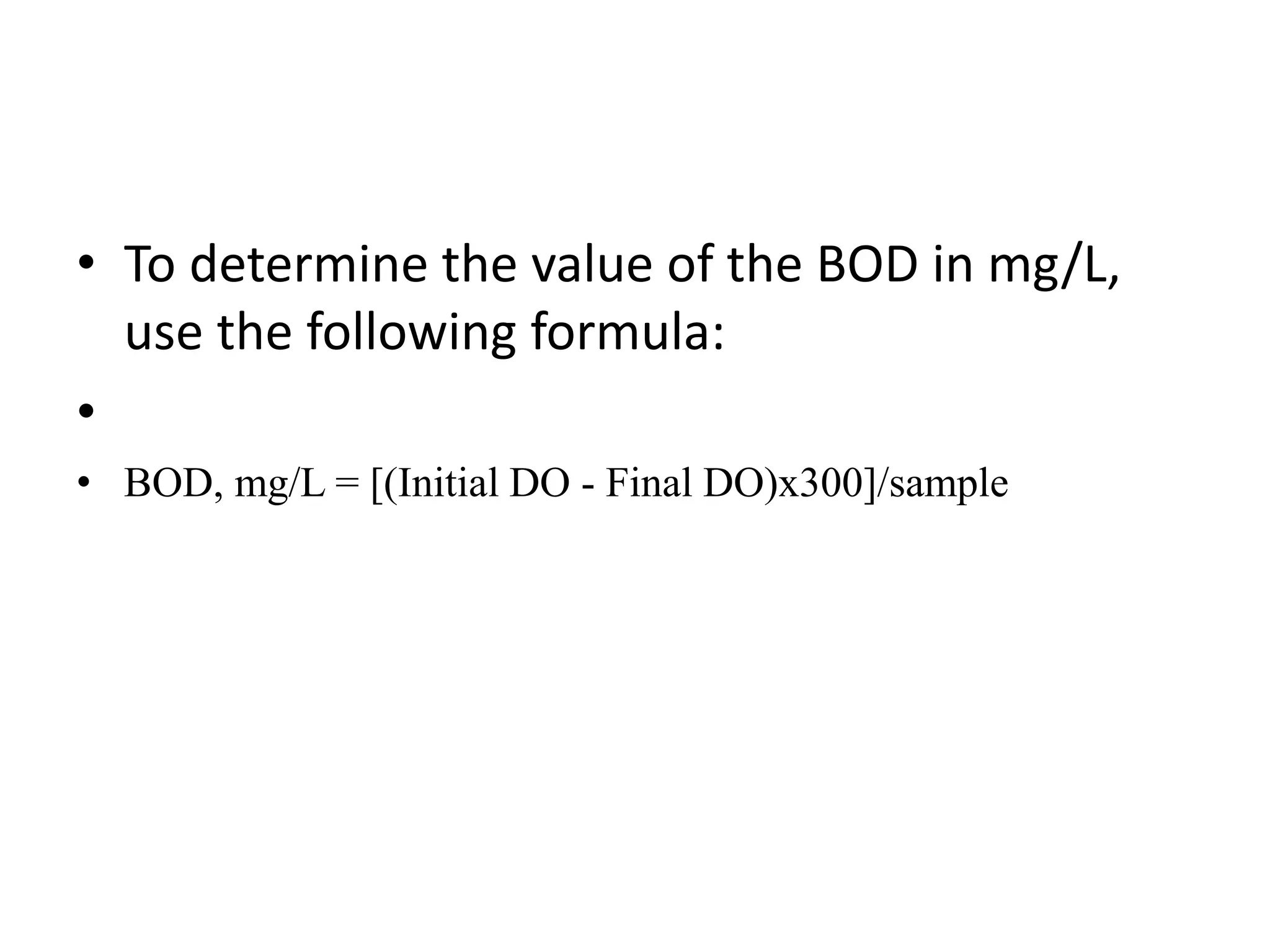 Biological oxygen demand | PPTX