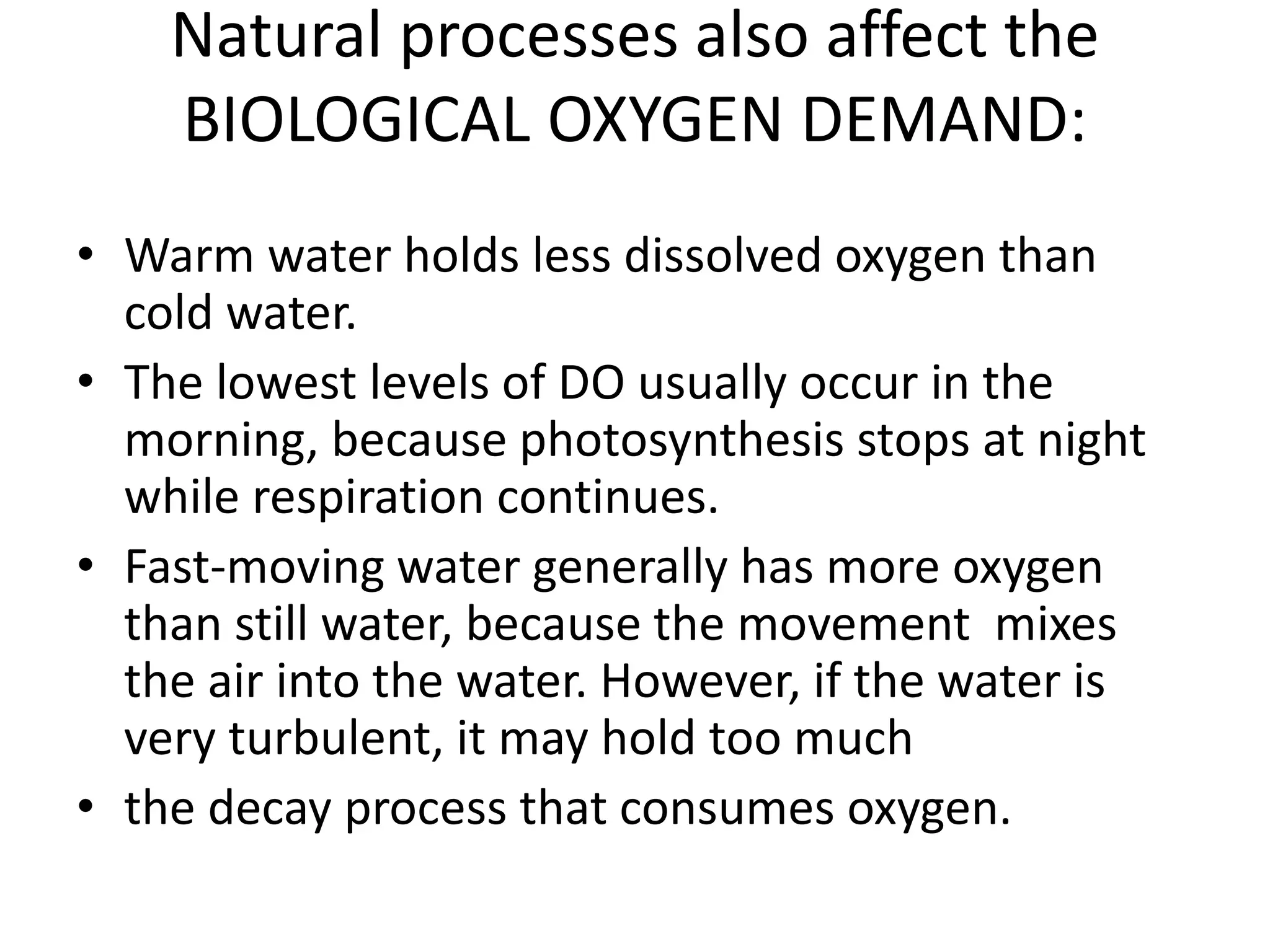 Biological oxygen demand | PPTX