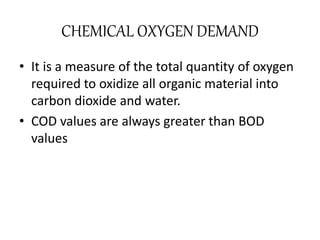 Biological oxygen demand | PPTX
