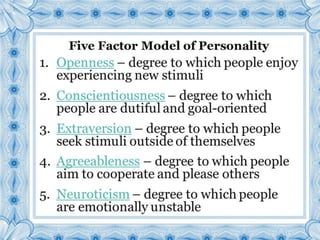 Biological Basis of Personality | PPTX