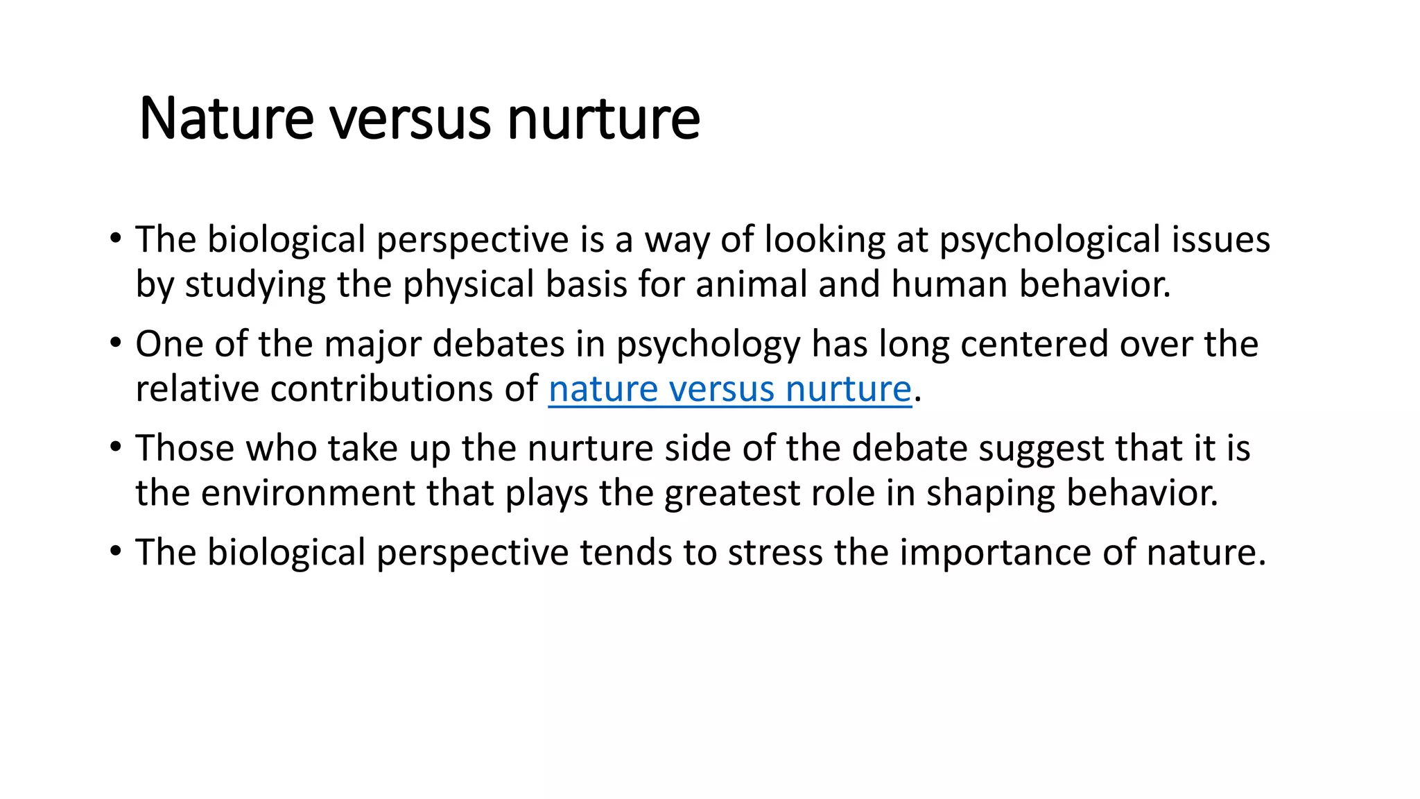 Biological perspective | PPTX