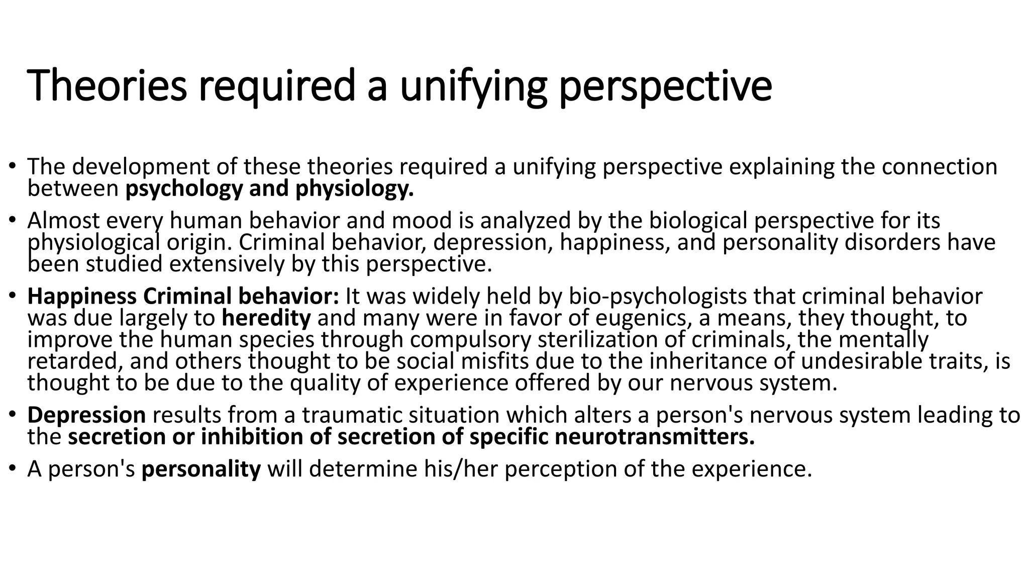 Biological perspective | PPTX