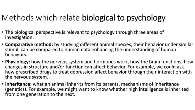 Biological perspective | PPTX | Brain and Nervous System Disorders ...