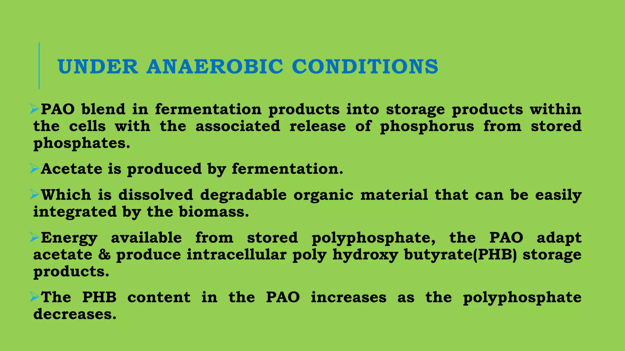 Biological phosphorus removal for waste water treatment | PPTX