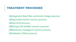 Biological phosphorus removal for waste water treatment | PPTX
