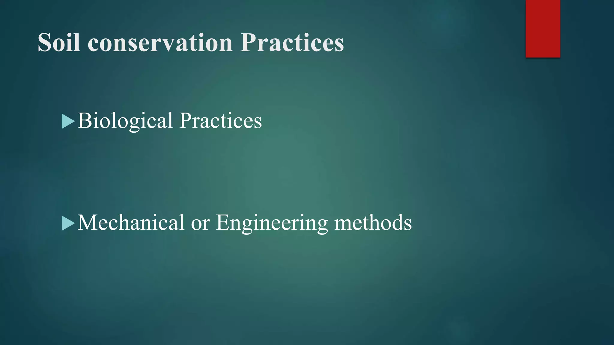 Biological practices to conserve soil | PPT