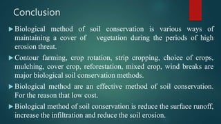Biological practices to conserve soil | PPT
