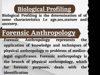 Biological profiling from skeleton remains. | PPTX