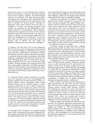 Biological Removal of Perchlorate Contamination from Spent Adsorbent | PDF