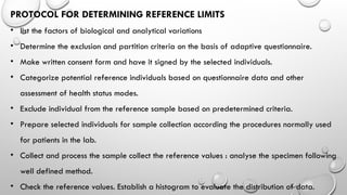 Biological reference intervals . | PPTX