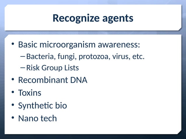 Biological Risk Assessment introductions | PPTX