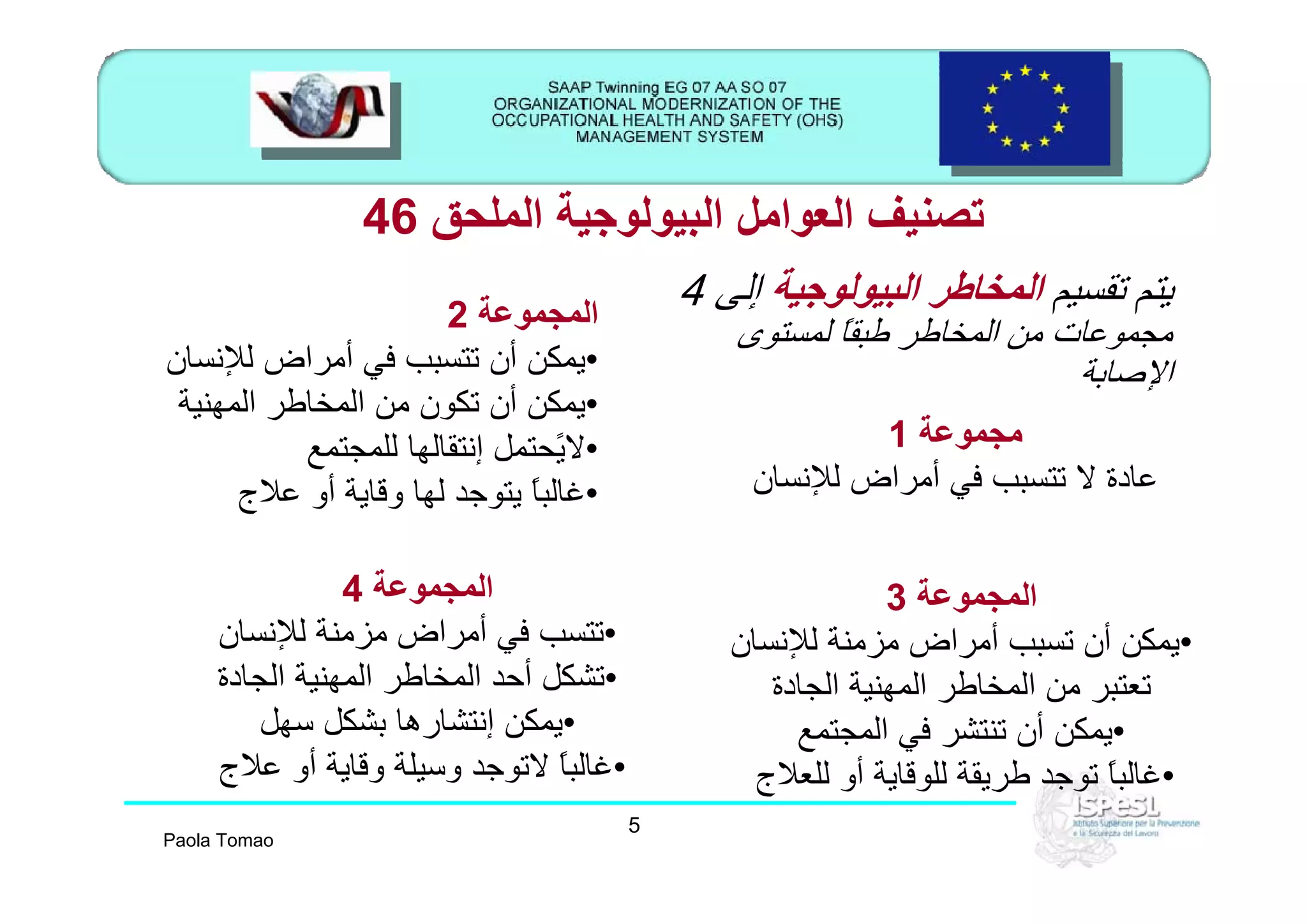 Biological risks arabic | PDF