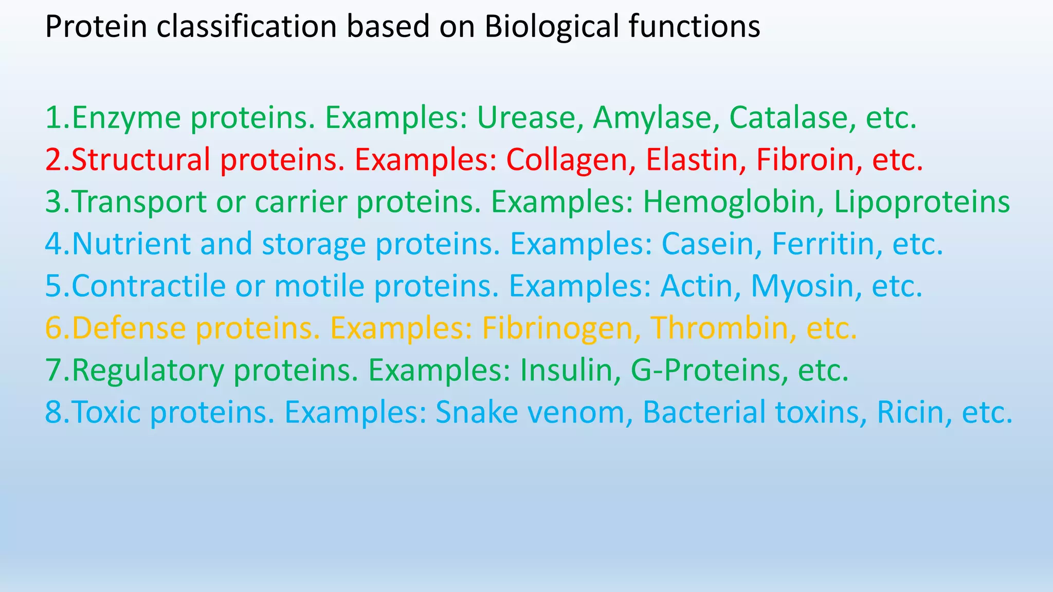 Biological roles of proteins | PPTX