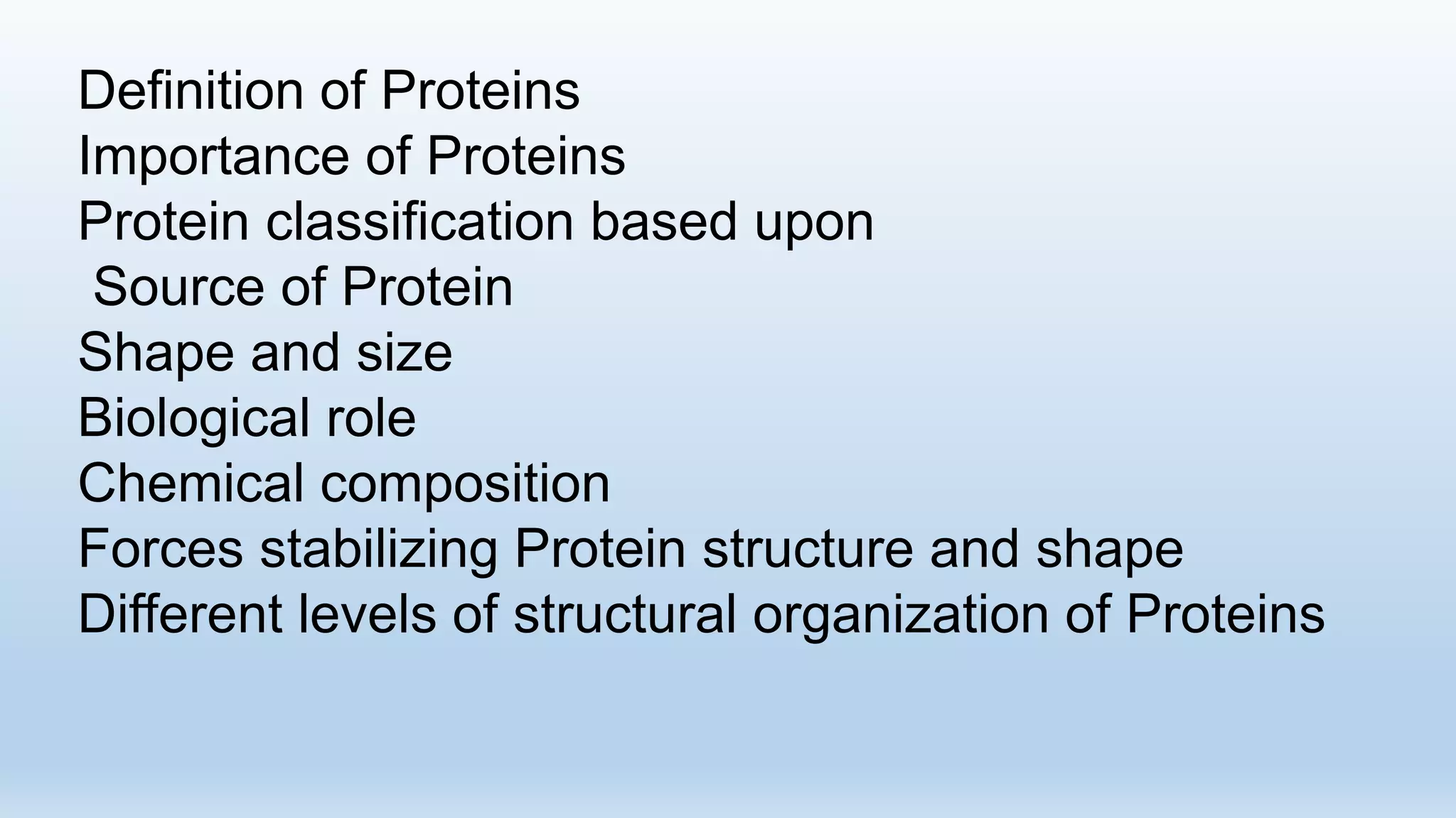 Biological roles of proteins | PPTX