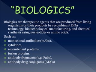 Biologicals | PPTX | Biotech and Biomedical Industry | Industries