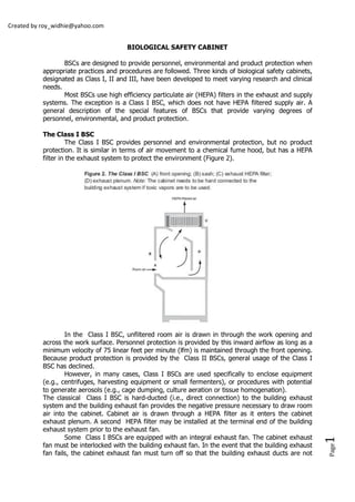 Biological safety cabinet | PDF