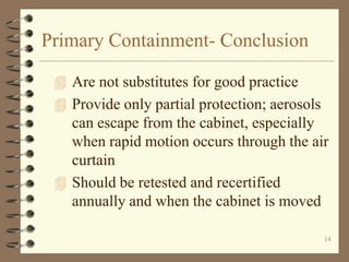 Biological safety cabinets(bs cs) | PPTX