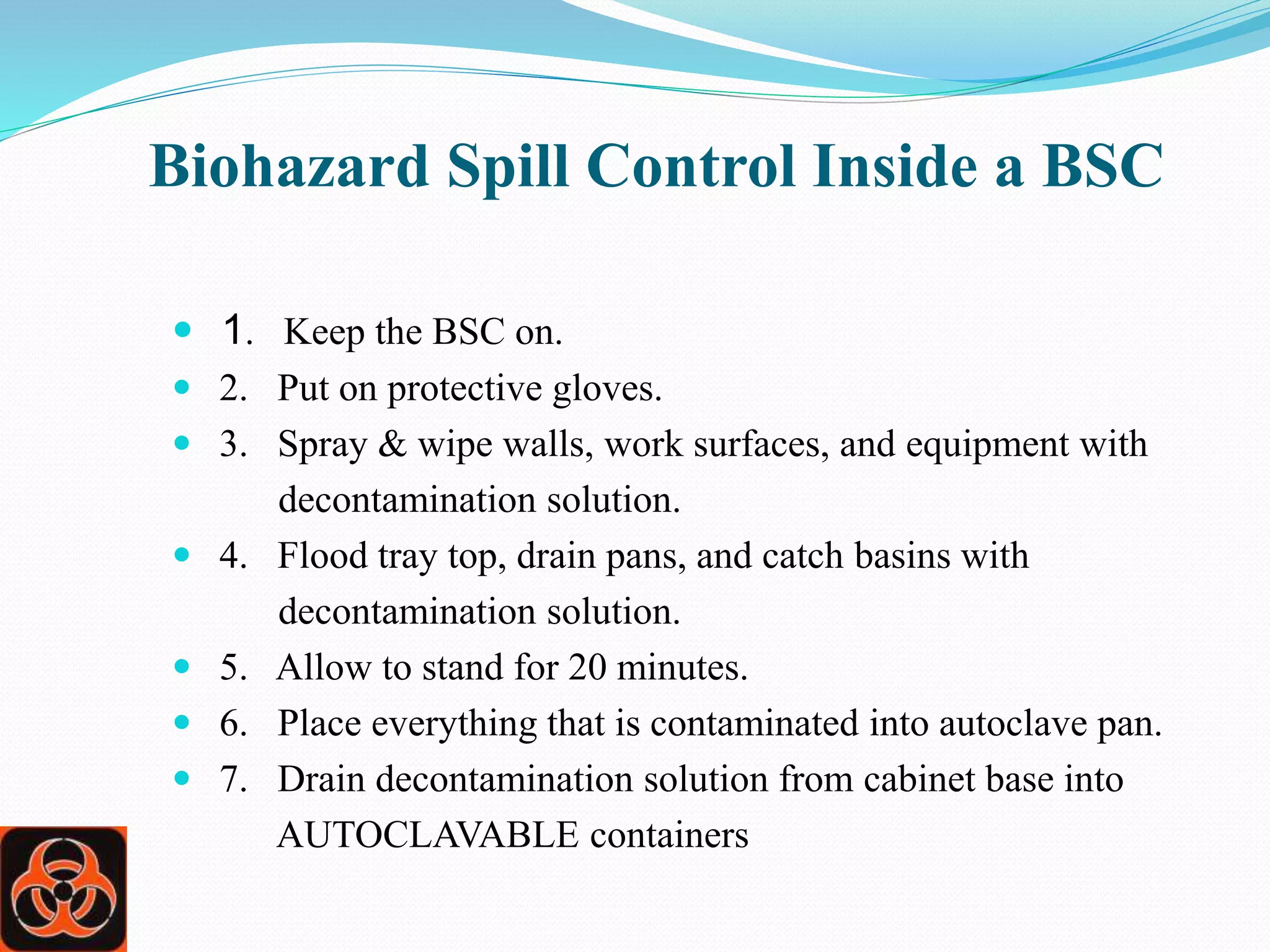 Biological safety cabinets and its Use In Culturing | PPTX