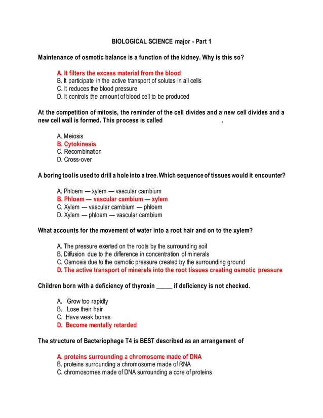 Biological science Comprehensive LET Reviewer | DOCX