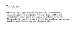 recent Biologicals in COPD management | PPTX