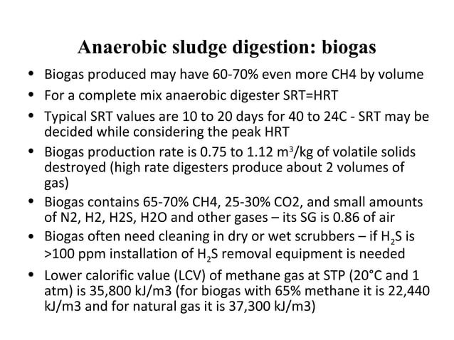 Biological sludge digestion | PPT