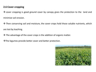 Biological soil conservation methods | PPTX