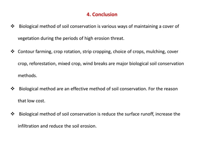 Biological soil conservation methods | PPTX