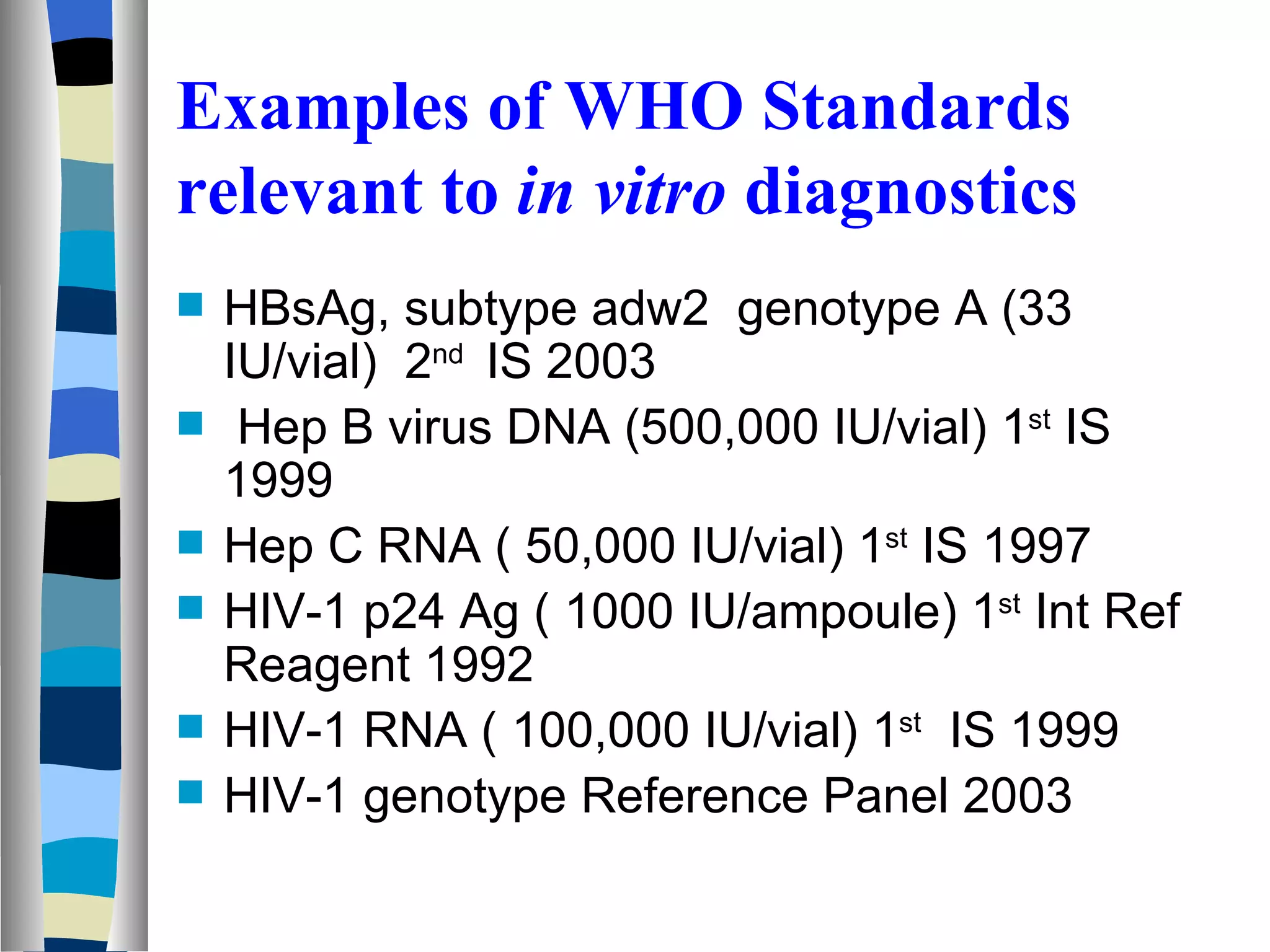Biological standardisation programme who | PPT