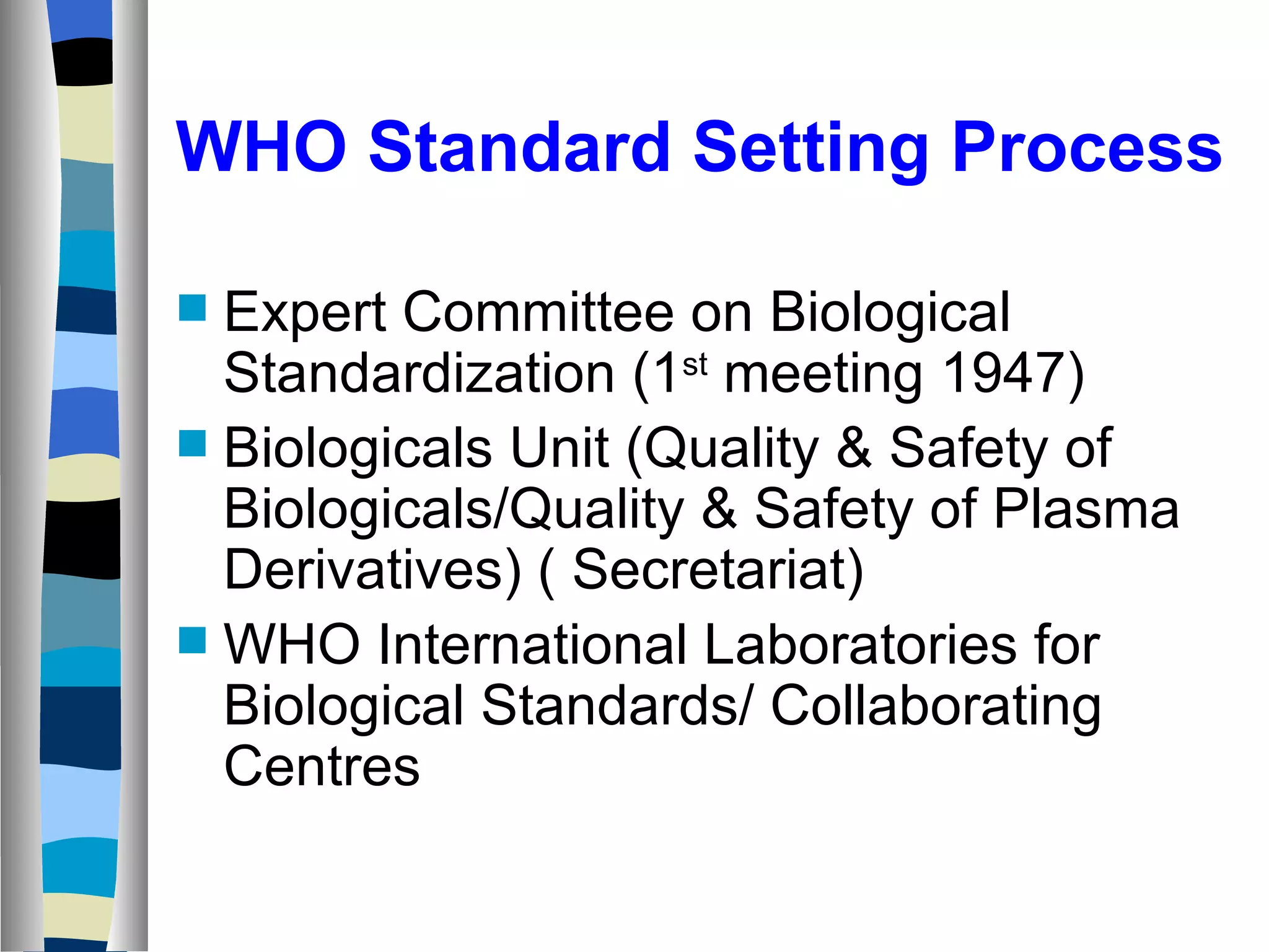 Biological standardisation programme who | PPT