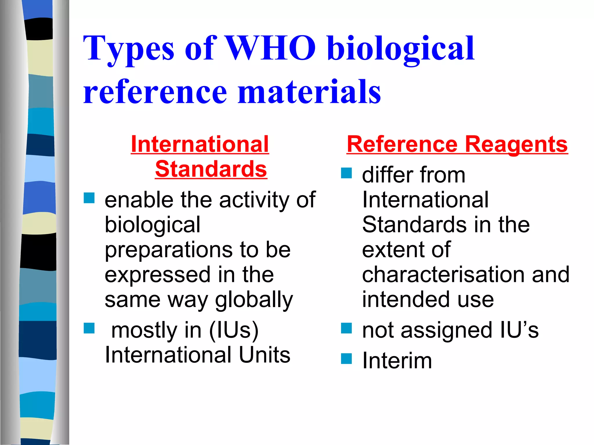 Biological standardisation programme who | PPT
