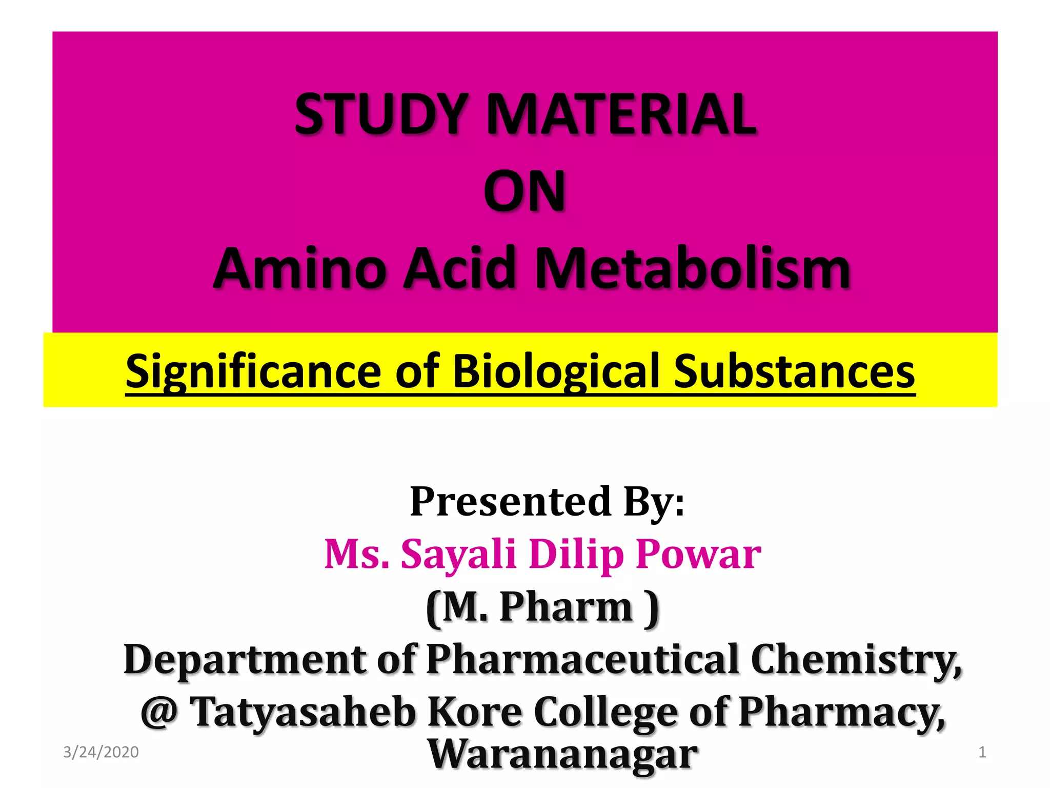 Biological substances | PPTX