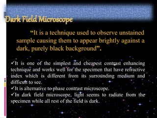 Dark field Microscope | PPTX