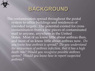 Biological Terrorism: Anthrax | PPTX