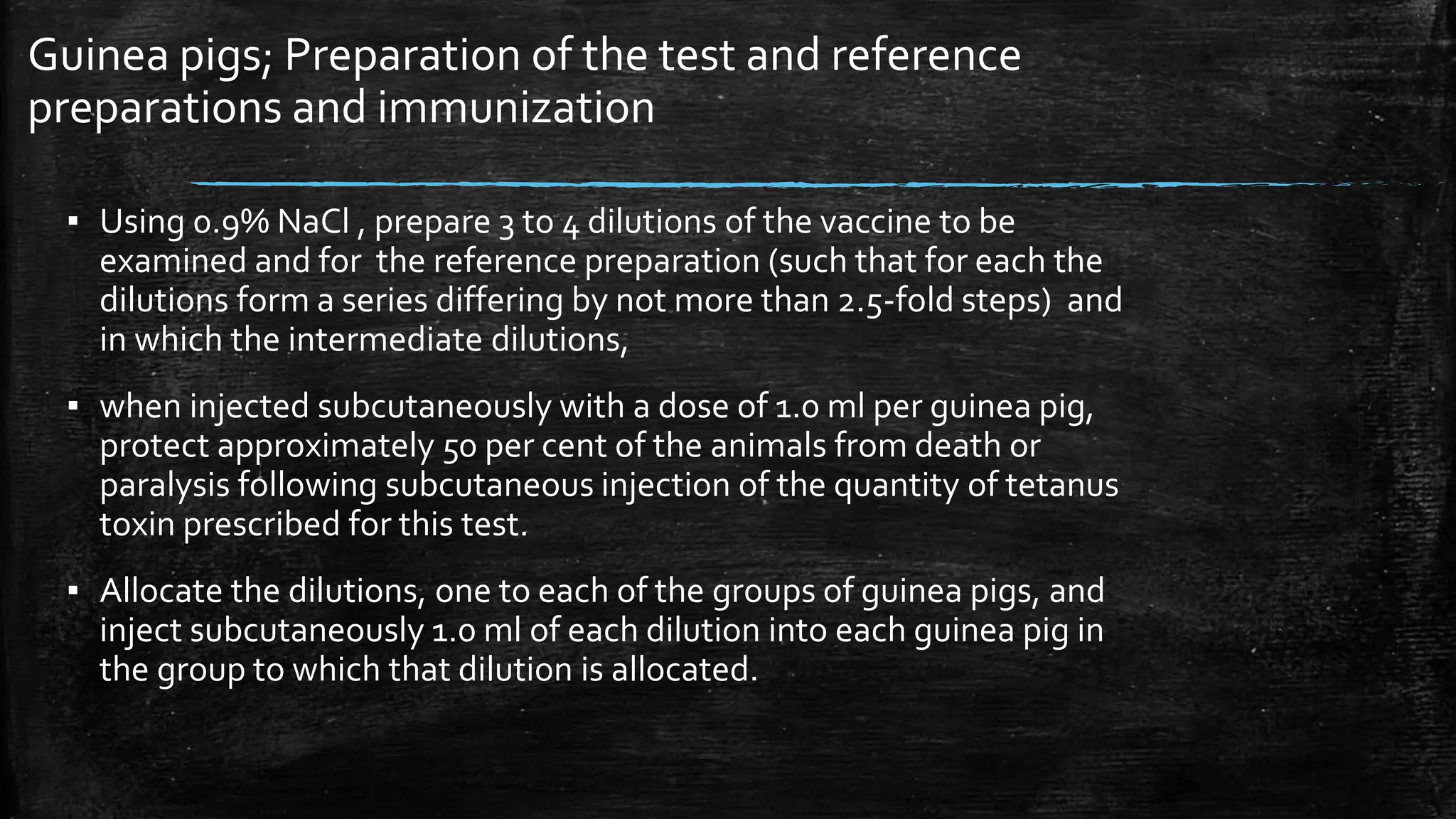 Biological test and assay tetanus toxoid adsorbed | PPTX | Chemistry ...