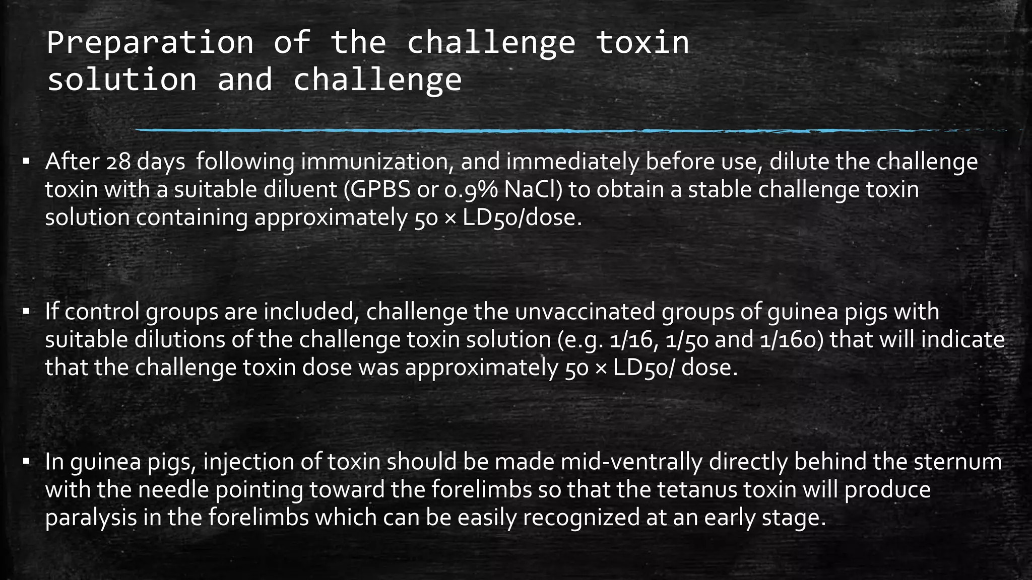 Biological test and assay tetanus toxoid adsorbed | PPTX | Chemistry ...