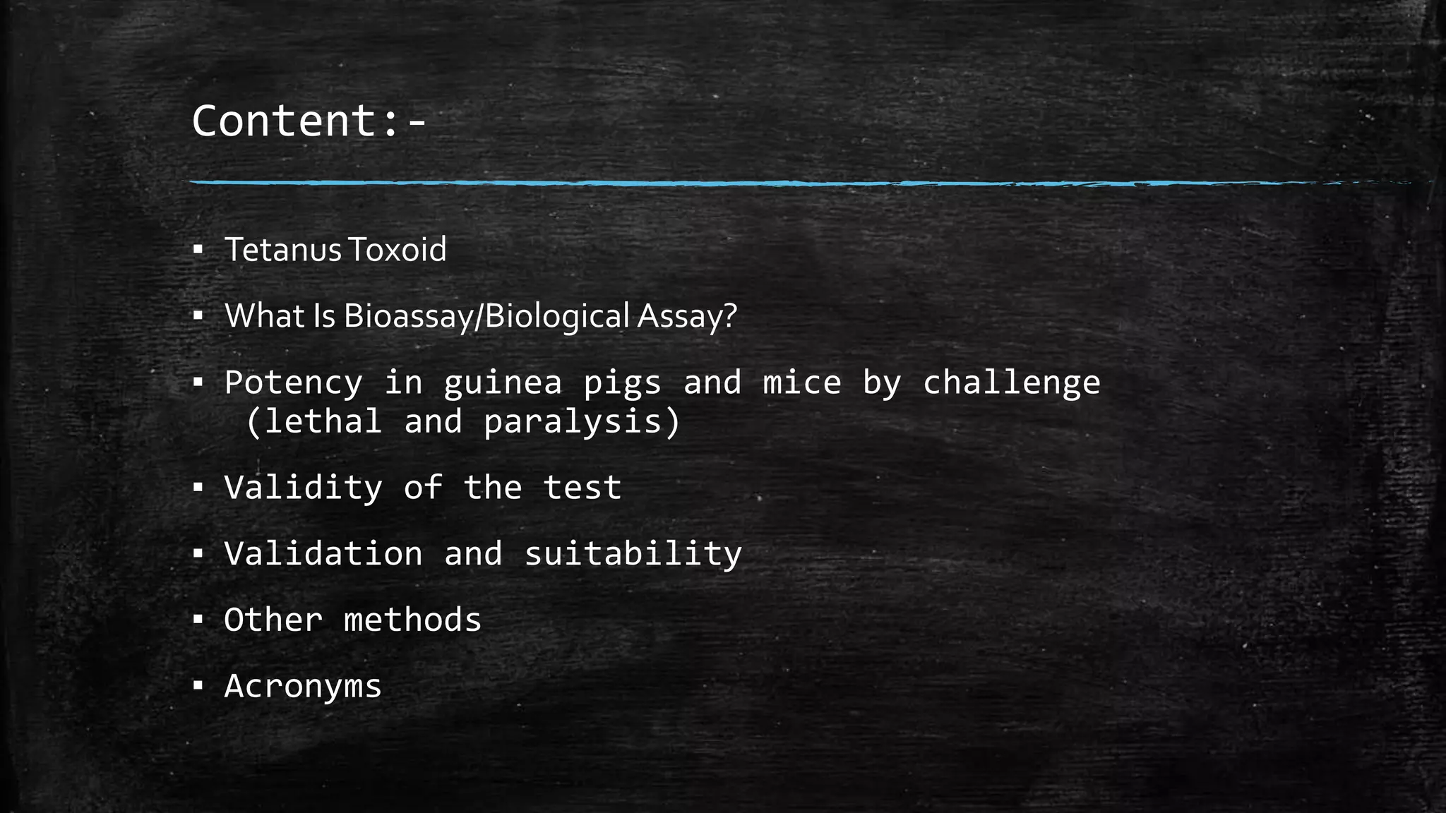 Biological test and assay tetanus toxoid adsorbed | PPTX