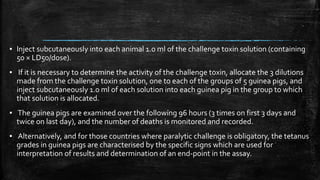 Biological test and assay tetanus toxoid adsorbed | PPTX | Chemistry ...