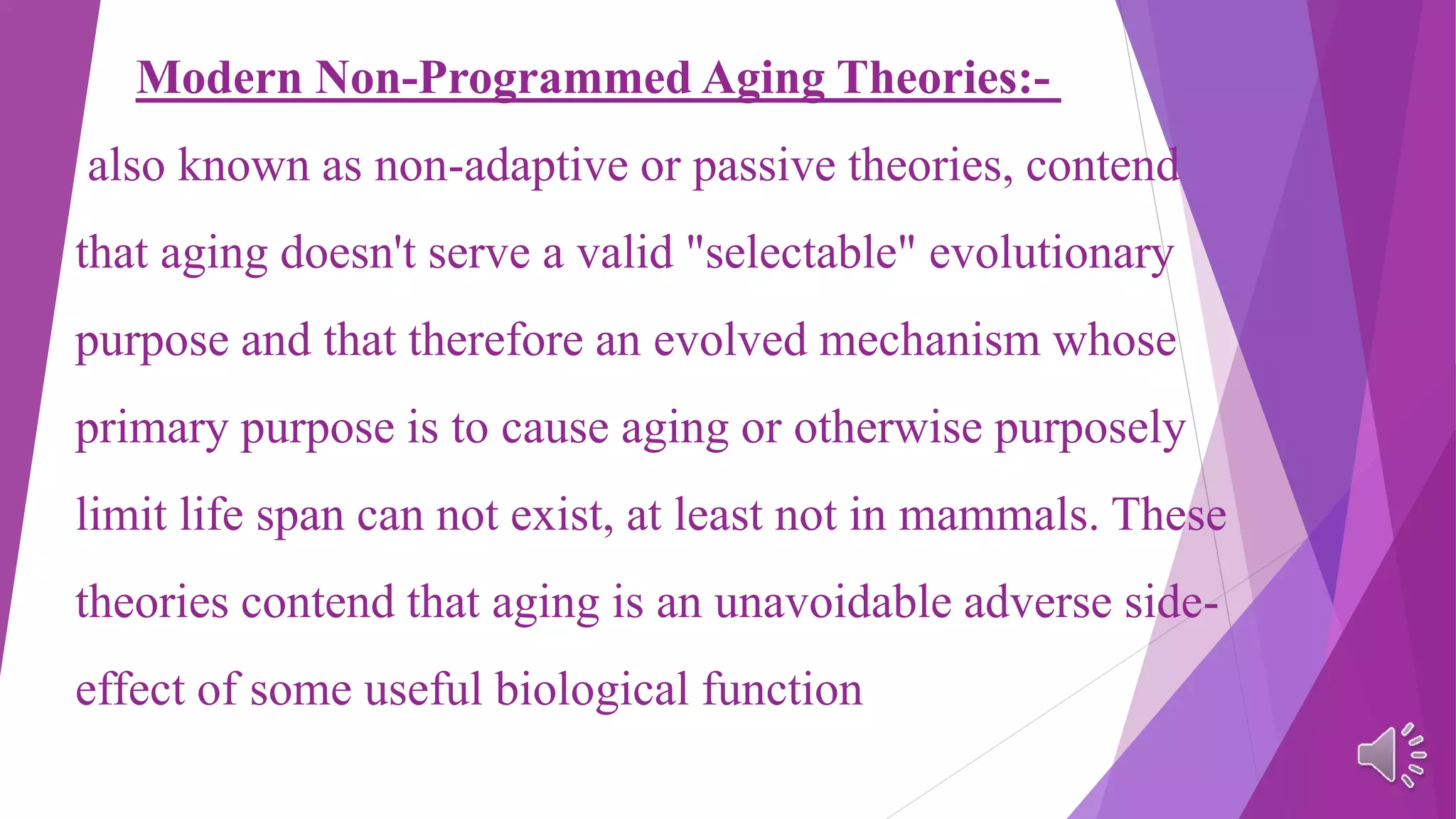 Biological theories of aging | PPTX