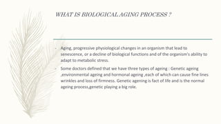 Biological theories of aging | PPTX