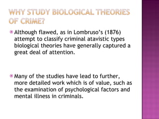 Biological Theories of Crime | PPT