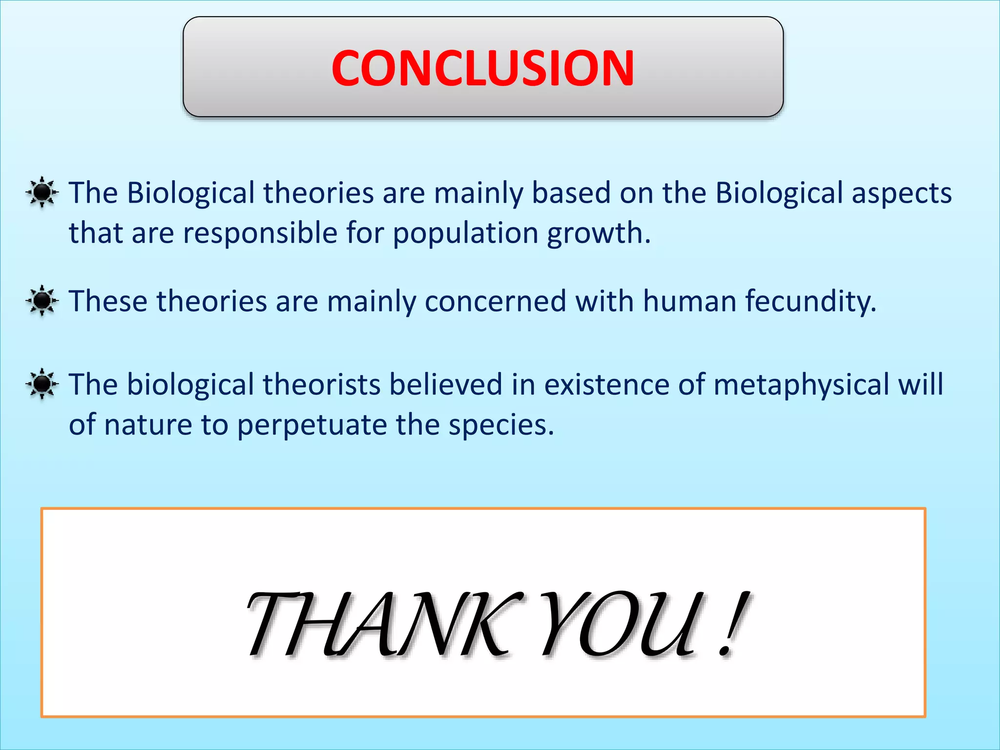 Biological theories of population | PPTX