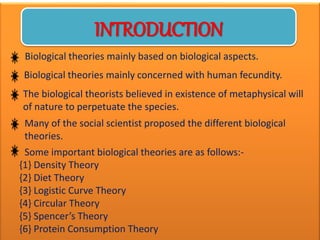 Biological theories of population | PPT | Free Download
