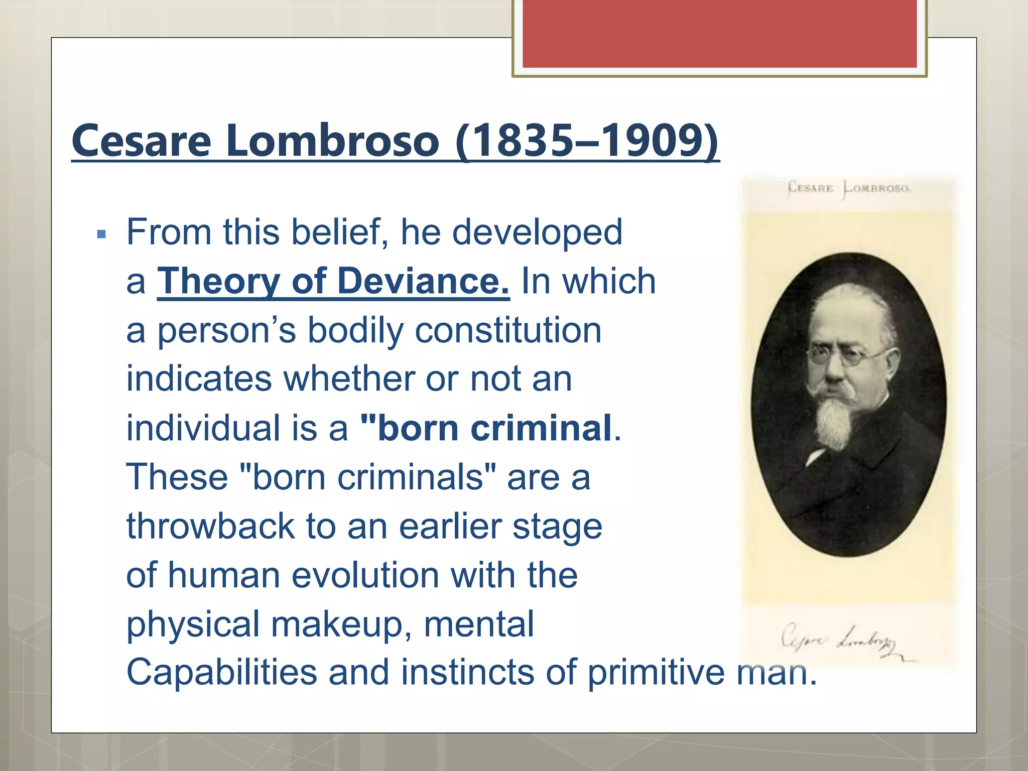 Biological theory of crime | PPTX