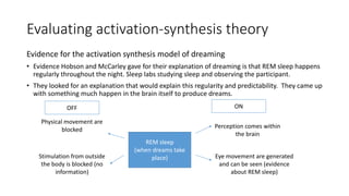 Biological theory of dreams | PPTX